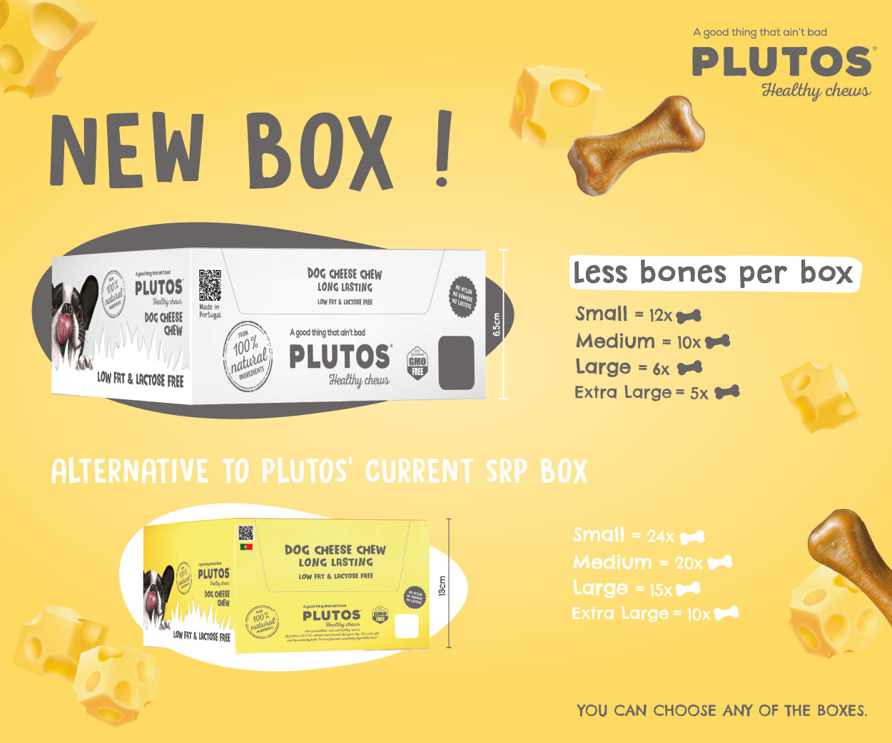 Plutos Dog Cheese Chew | Box Small, Medium, Large & Extra Large – PLUTOS